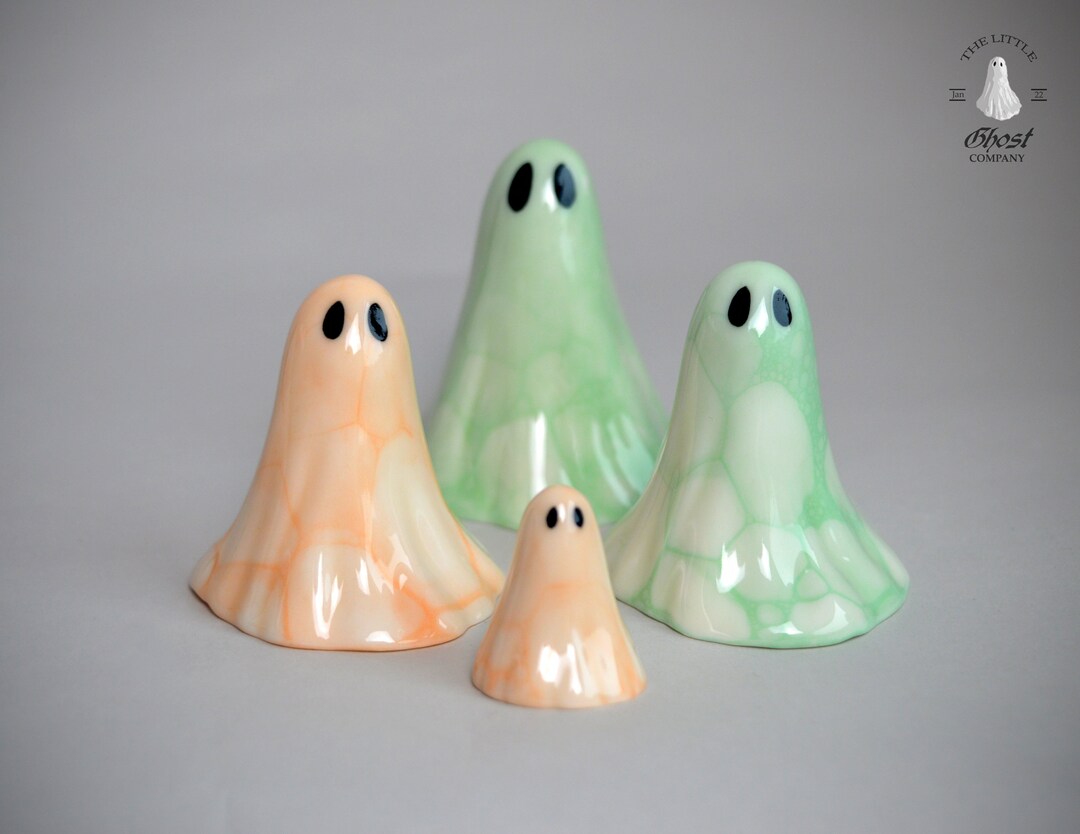 Spooky Ghost Sculpture Glazed Bubble Ghost Ceramic Collectable - Etsy