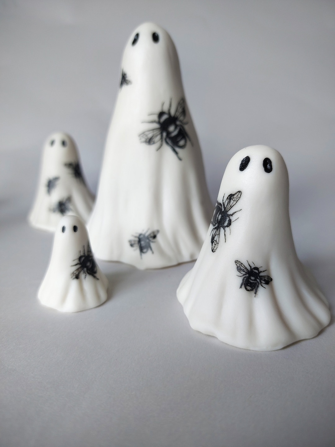 Spooky Ghost Sculpture Ceramic Bee Print - Etsy