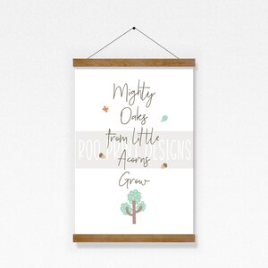 Mighty Oaks From Little Acorns Grow Art Print Inspirational Nursery ...