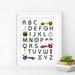 Racing Cars Alphabet Print Race Track ABC Car Poster Cute Colourful ...
