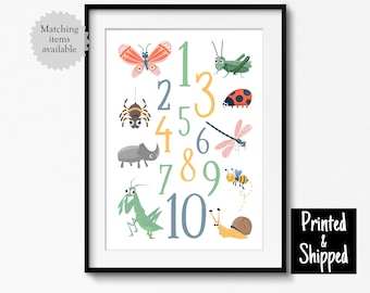 Cute Bug Insect Alphabet Print Toddler Wall Art Nursery Poster | Etsy