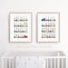 Train Numbers Print Cute Nursery Wall Art Decor Boys Kids Toddler ...