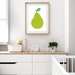 Big Green Pear Print Modern Bright Fruit Nursery Wall Art Decor Baby ...