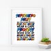 Superhero Rules Print Positive Kids Wall Art Inspirational Boys Girls ...