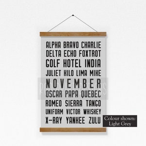 Phonetic Alphabet Print Alpha Bravo Charlie ABC Retro Vintage Art ...