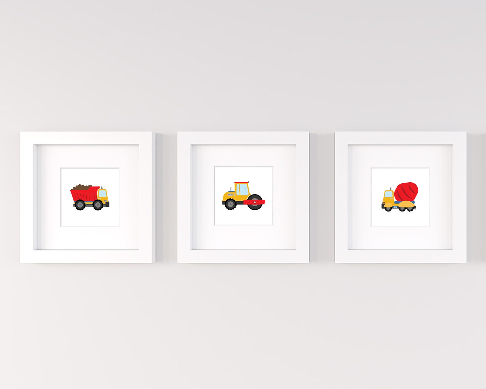 Construction Print Set Cute Building Nursery Wall Art Prints - Etsy