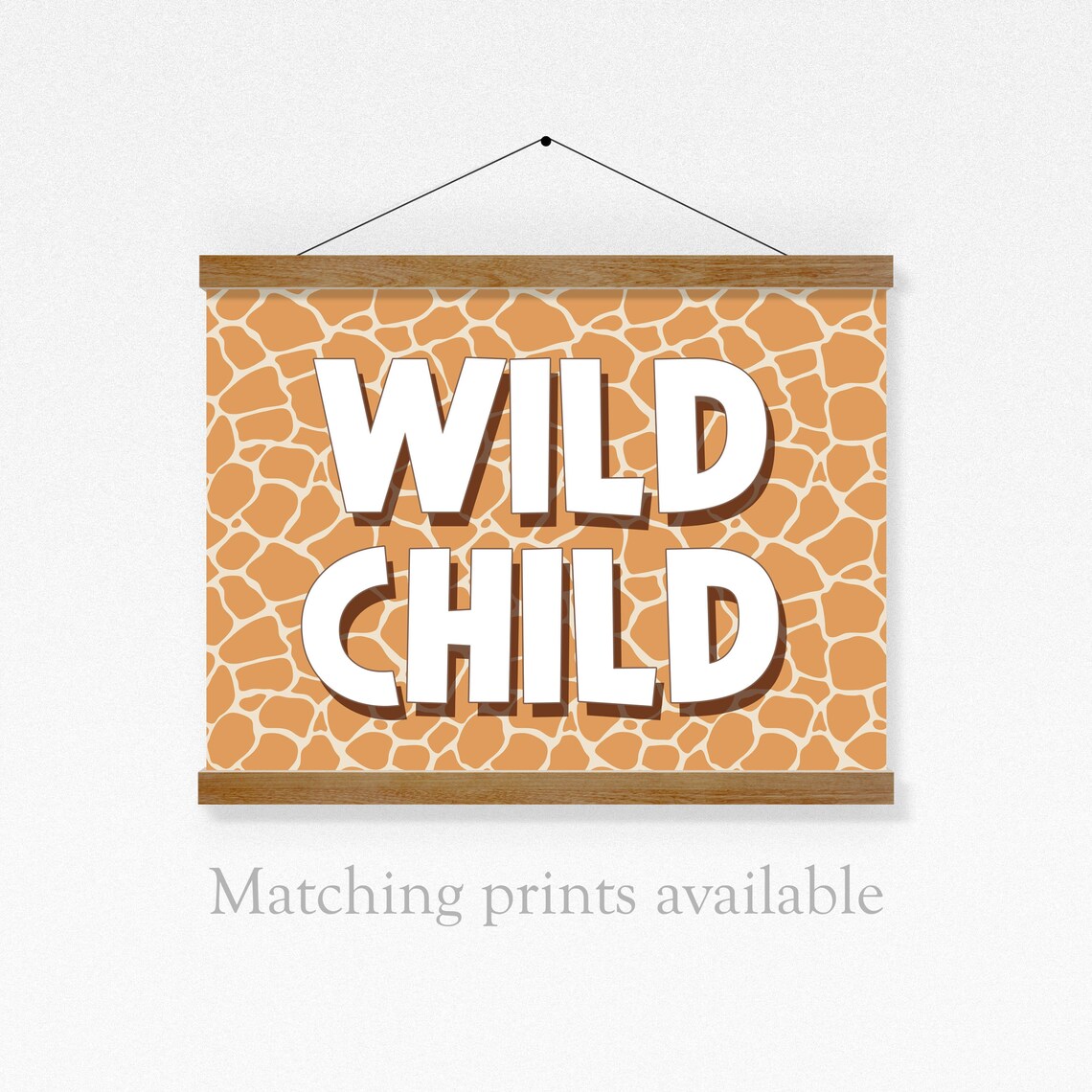 Giraffe Number Print Kids Counting Playroom Wall Art Neutral | Etsy