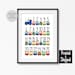 Train Numbers Print Cute Nursery Wall Art Decor Boys Kids Toddler ...