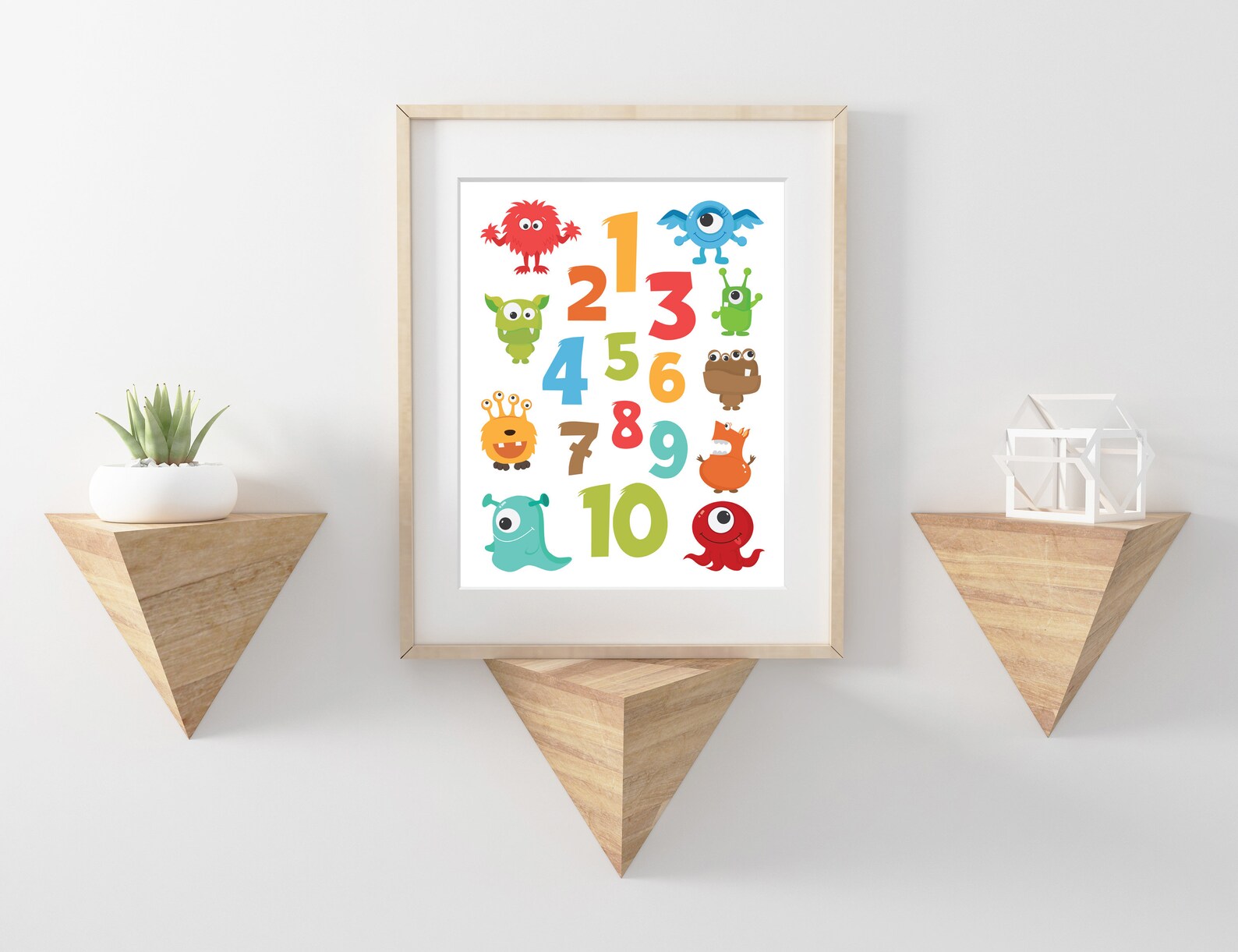 Monster Number Print Fun Cute Counting Wall Art Boys Girls | Etsy