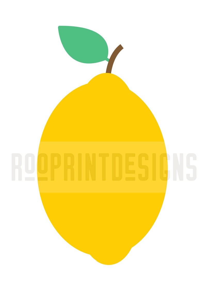 Big Lemon Art Print Simple Modern Bright Fruit Yellow Nursery | Etsy
