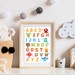 Cute Kids Monster Alphabet Print Colourful Fun ABC Poster Preschool ...