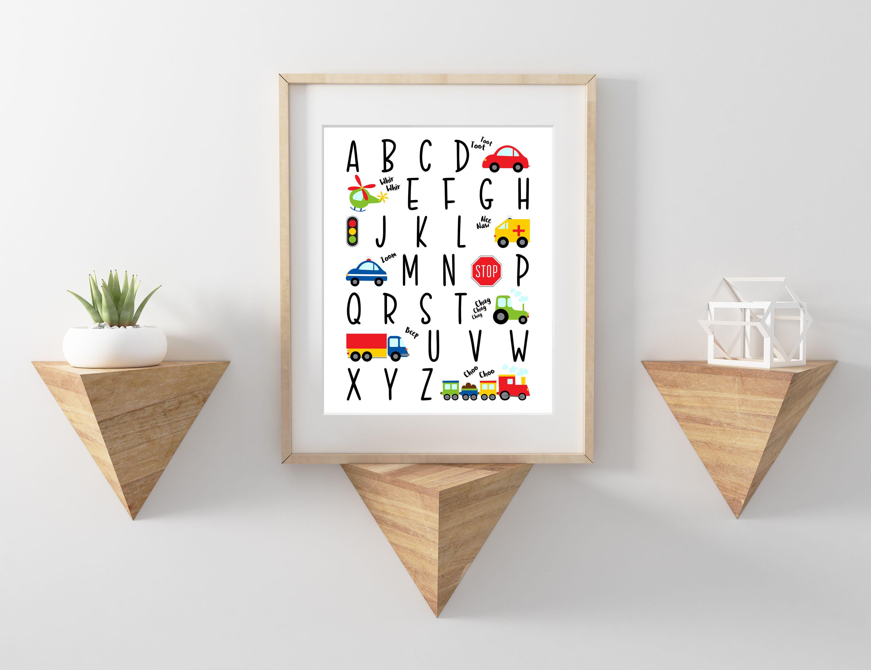 Transport Alphabet Print Transportation Nursery Wall Art Decor | Etsy