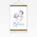 Unicorn Alphabet Print Girls ABC Poster Pretty Pink Blue Purple Lilac ...