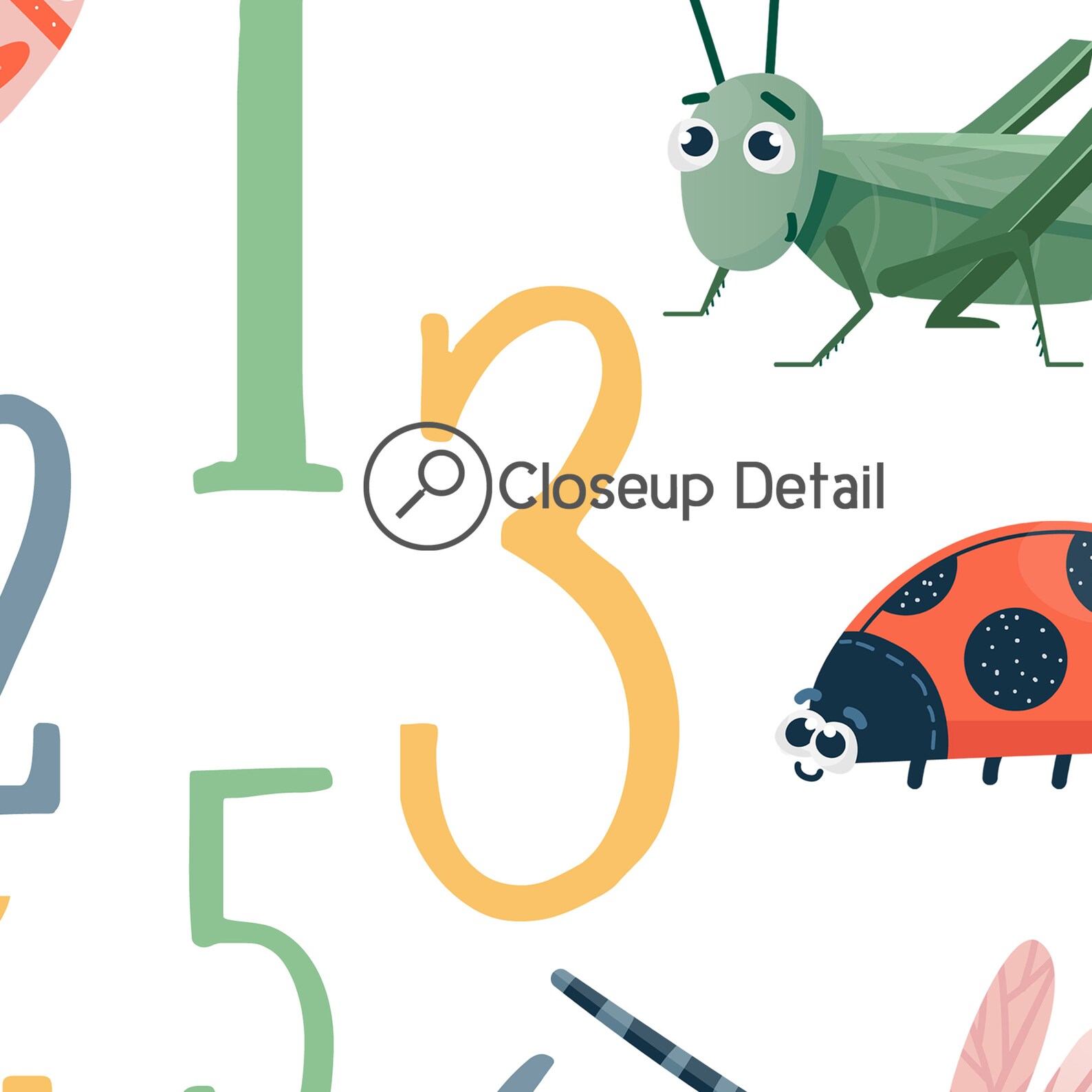 Cute Bug Insect Numbers Print Toddler Counting Wall Art | Etsy