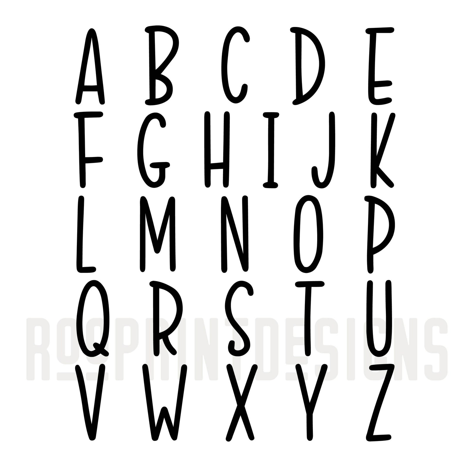 Navy Blue Initial Print Cute Letter Poster Construction Name | Etsy