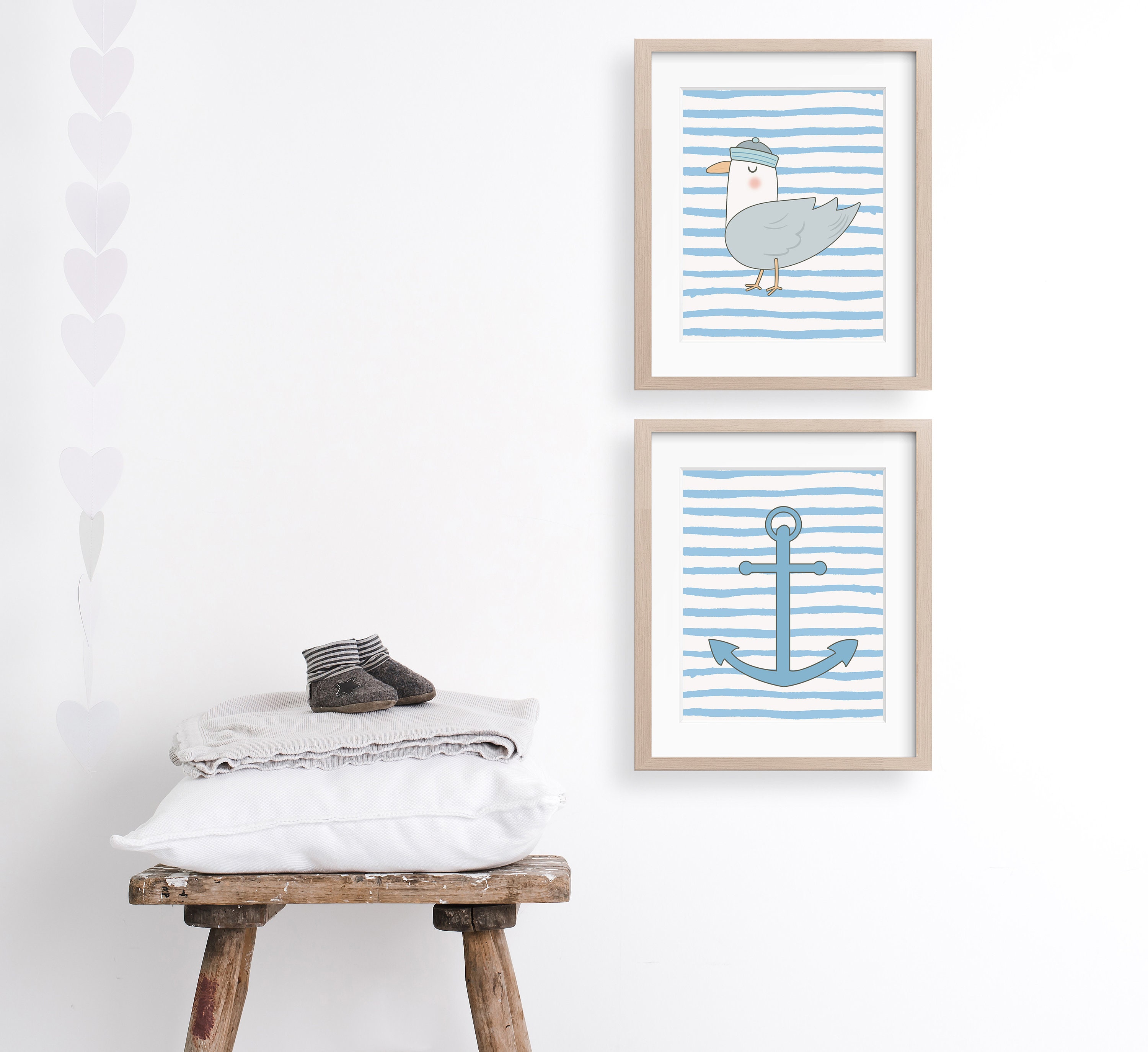 Nautical Print Set Cute Sea Beach Ocean Themed Neutral Nursery - Etsy UK