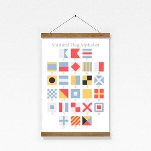 Nautical Flags Alphabet Print A to Z of Maritime Signal Flags ABC ...