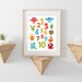 Cute Kids Monster Alphabet Print Colourful Fun ABC Poster Preschool ...