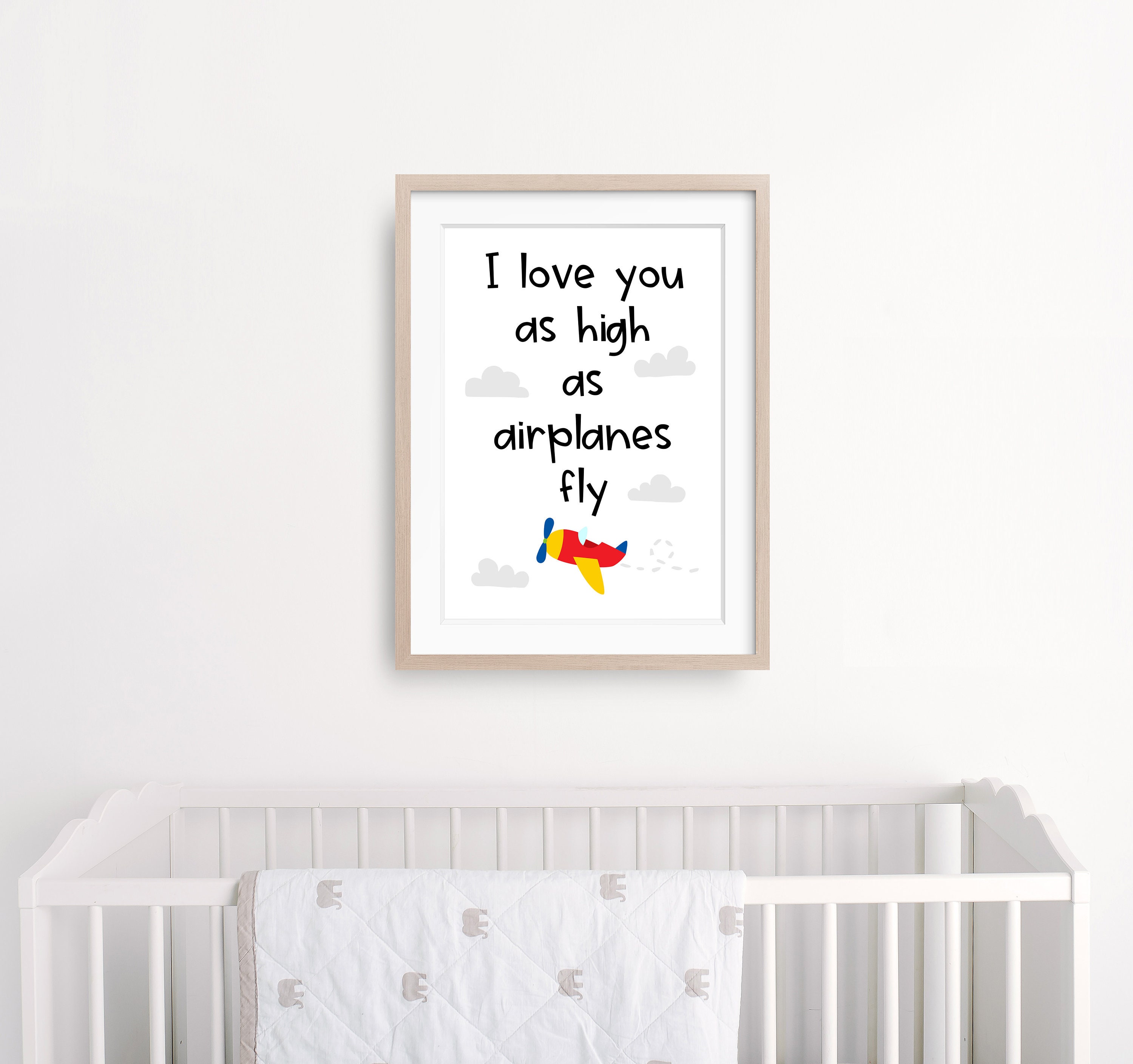 I Love You as High as Airplanes Fly Print Cute Aviation Themed - Etsy UK