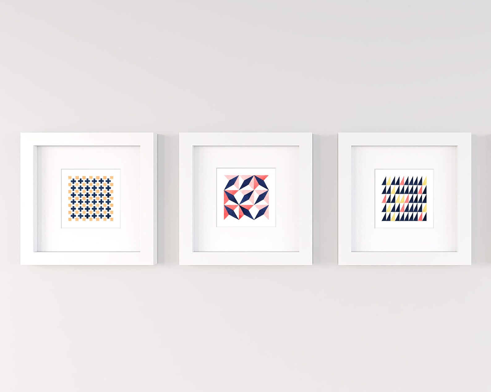 Abstract Square Geometric Prints, Minimalist Minimal Simple Colourful ...
