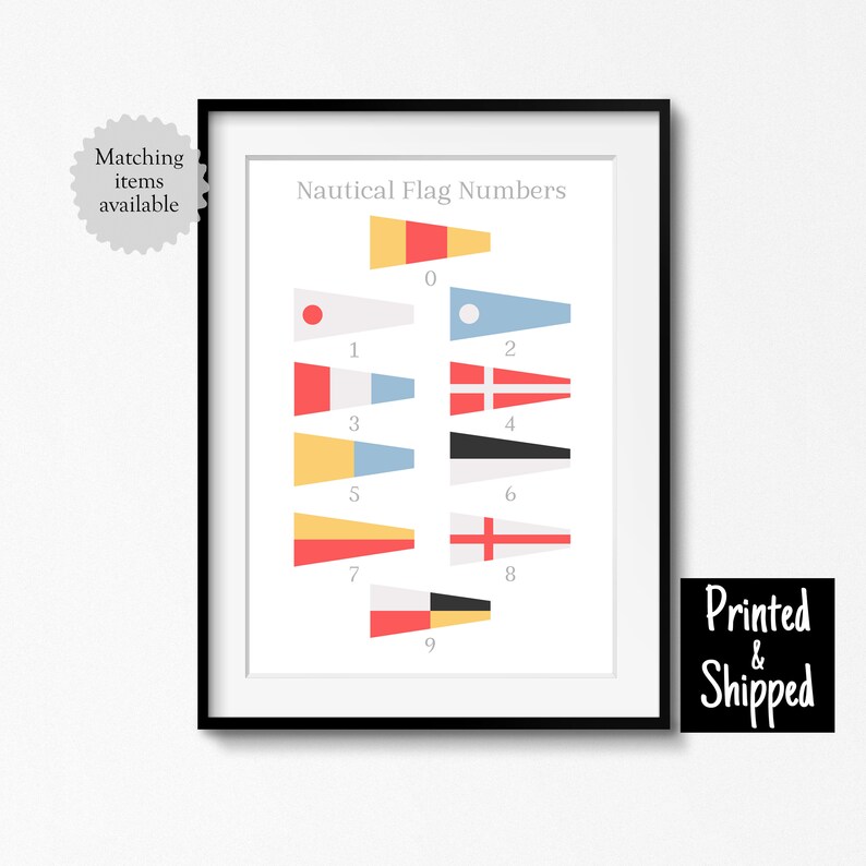 Nautical Flags Number Print Maritime Signal Flags Poster - Etsy UK
