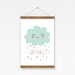 Rain Cloud Name Print Personalised New Baby Gift Rainbow - Etsy