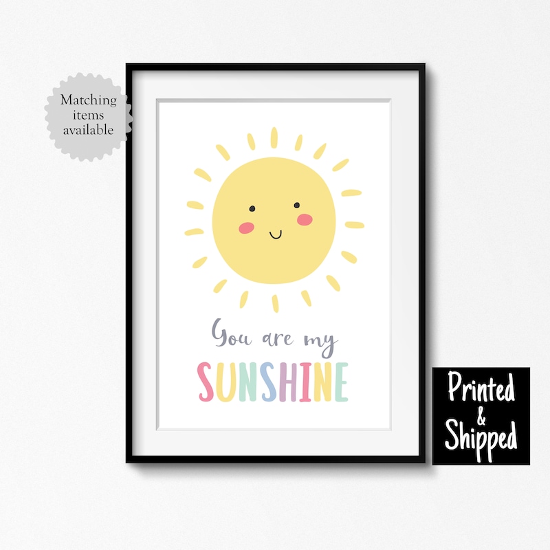 You Are My Sunshine Print - Etsy