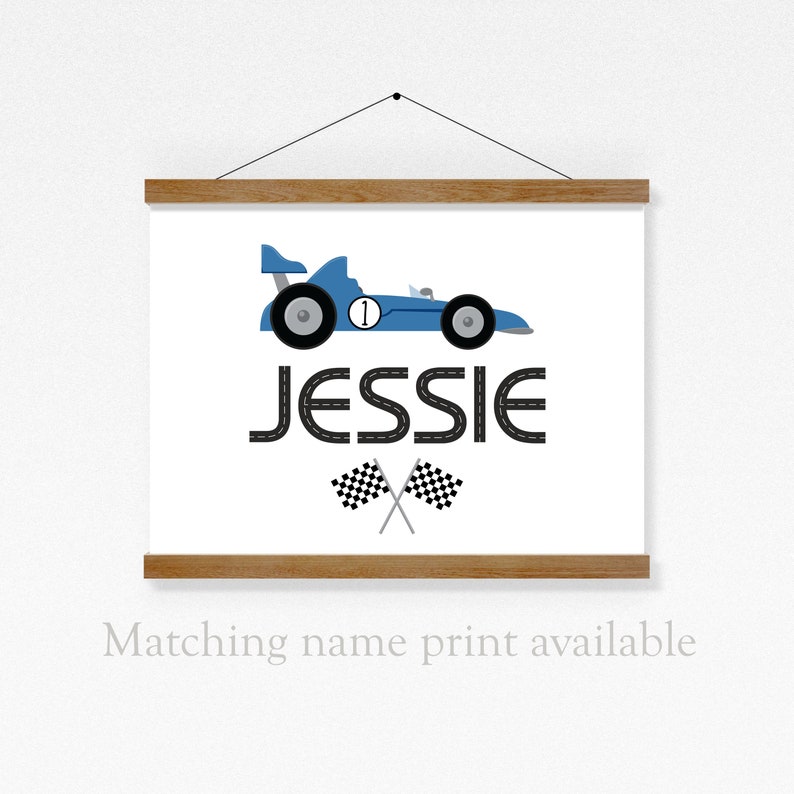 Racing Cars Alphabet Print Race Track ABC Car Poster Cute | Etsy