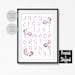 Unicorn Alphabet Print Girls ABC Poster Pretty Pink Blue Purple Lilac ...