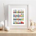 Train Alphabet Print Cute Nursery Wall Art Decor Boys Kids Toddler ...