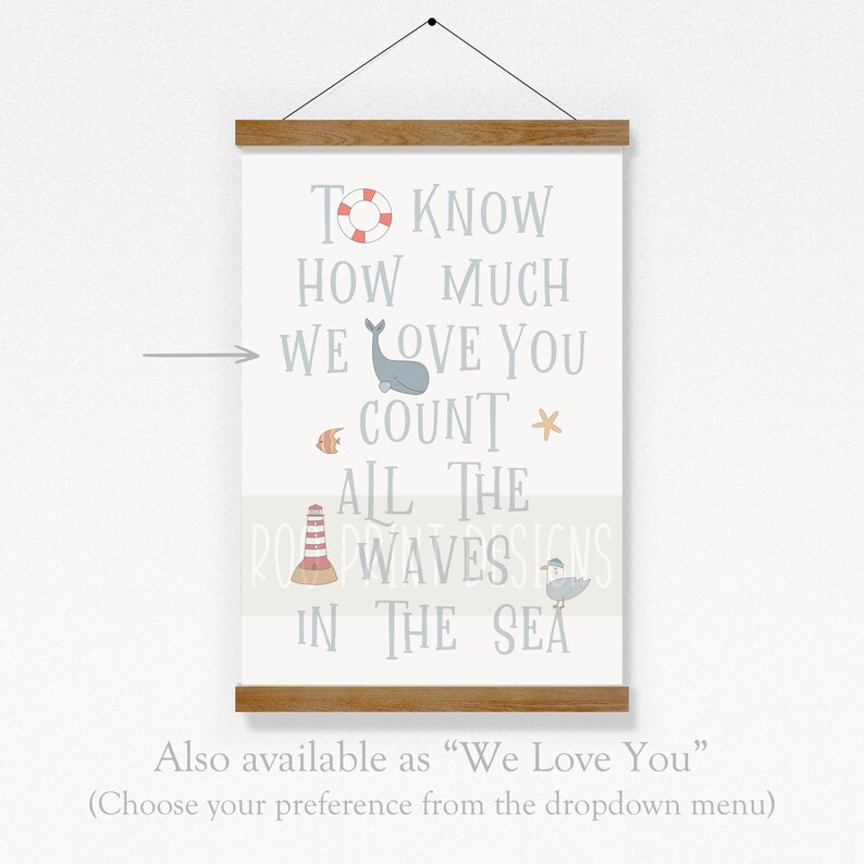 To Know How Much I Love You Count All the Waves in the Sea | Etsy UK