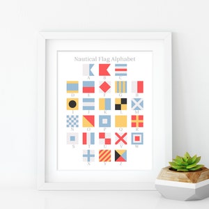 Nautical Flags Alphabet Print A to Z of Maritime Signal Flags ABC ...