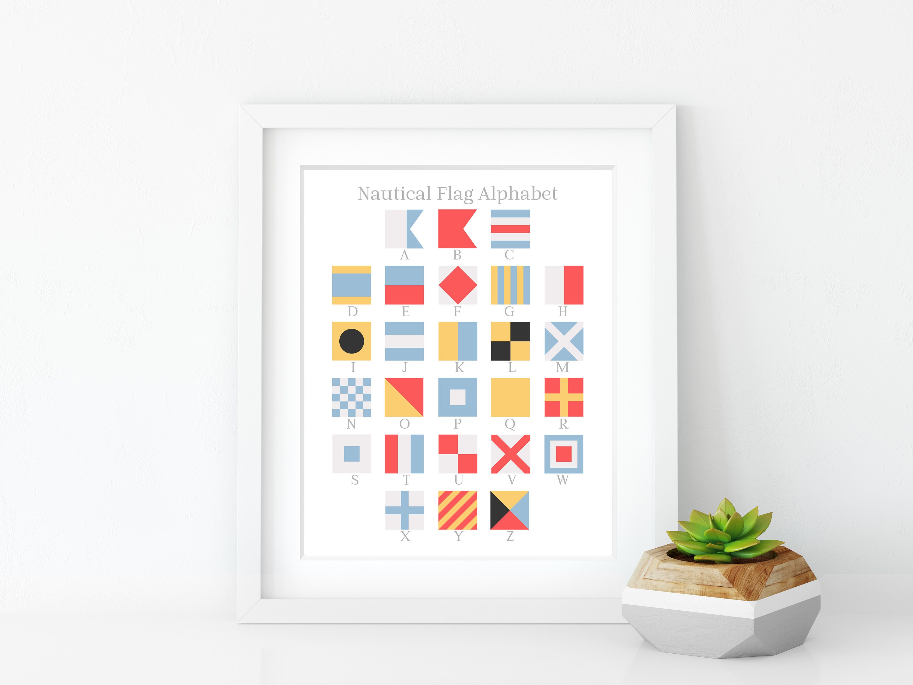 Nautical Flags Alphabet Print A to Z of Maritime Signal Flags | Etsy