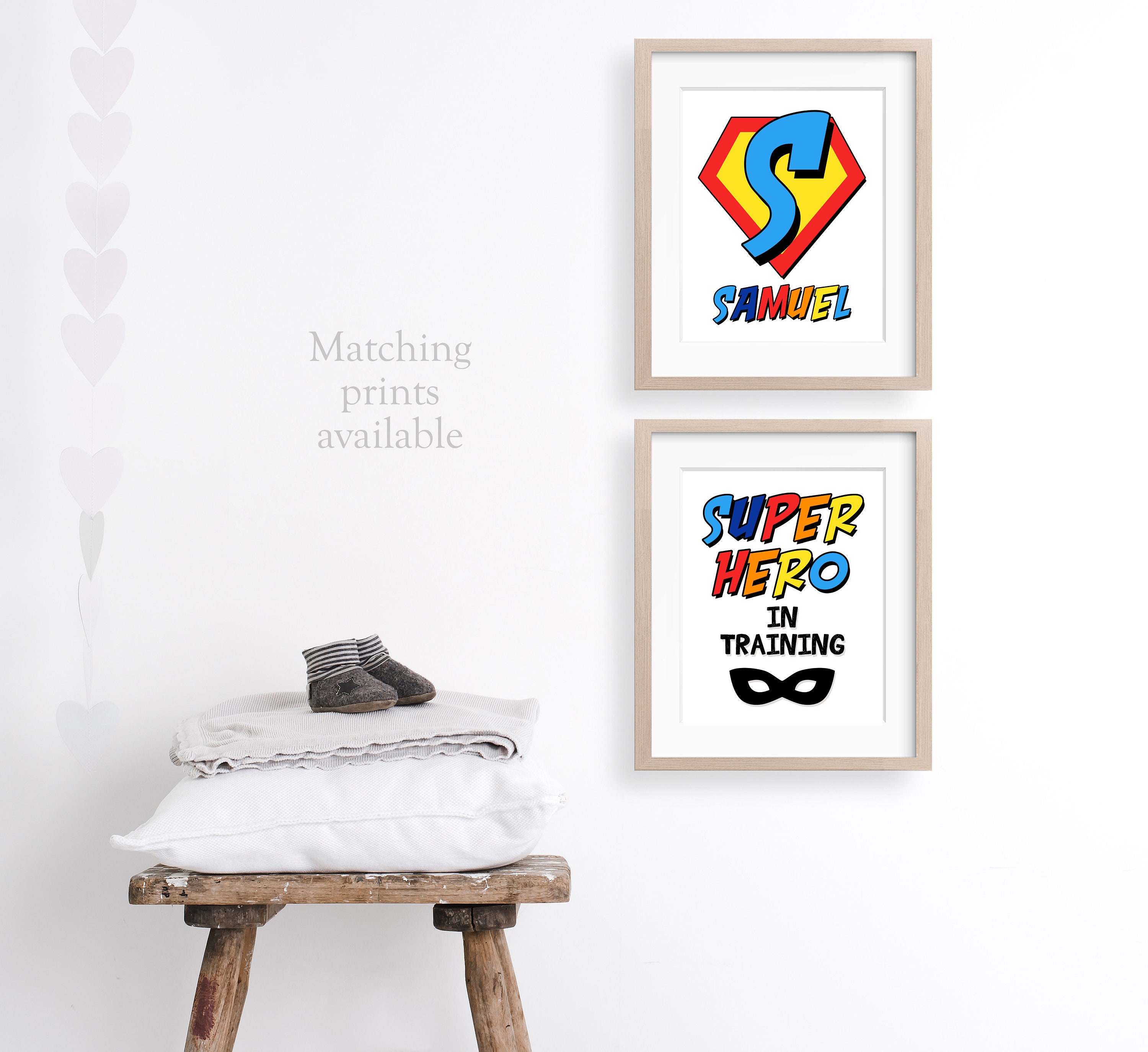 Superhero Rules Print Positive Kids Wall Art Inspirational Boys Girls ...