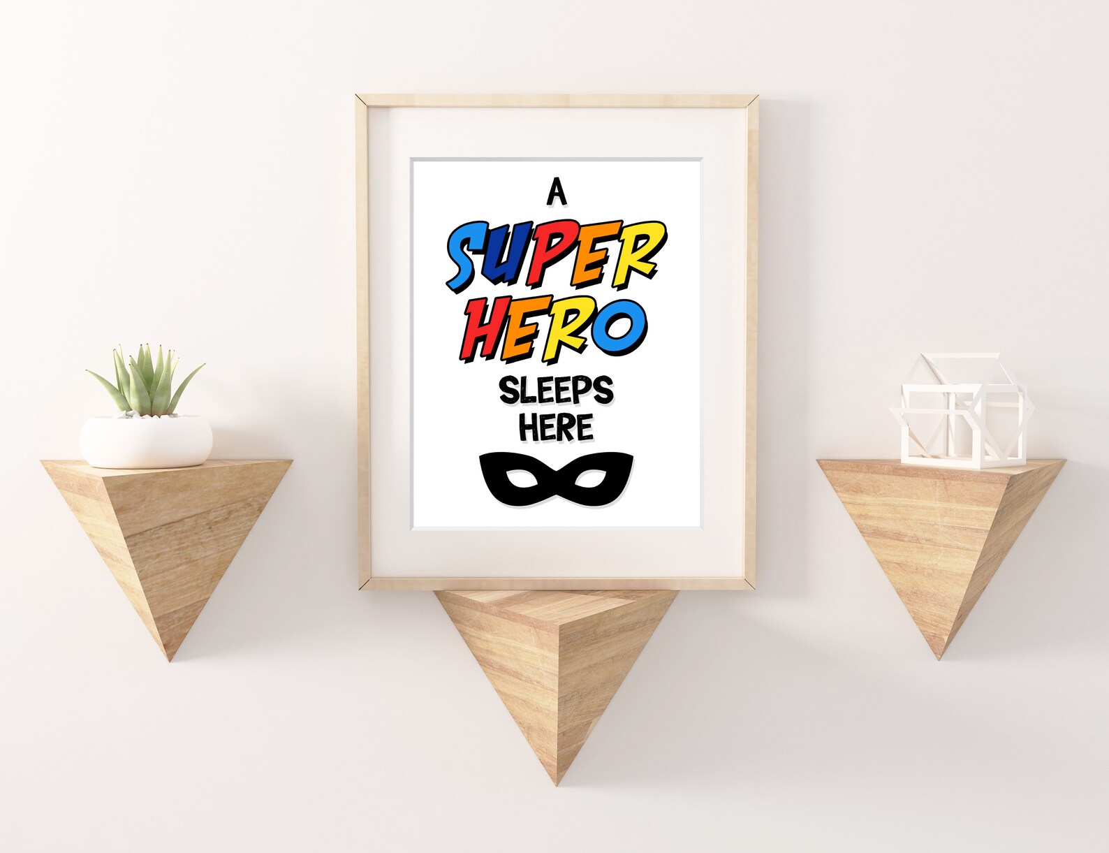 A Superhero Sleeps Here Print Cute Super Hero Bedroom Wall Art | Etsy