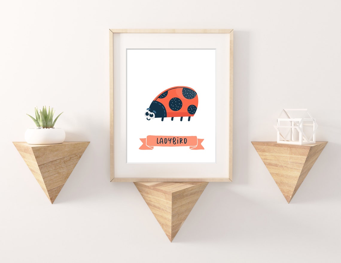 Cute Bug Print Set Sweet Kids Insect Prints Toddler Wall Art | Etsy