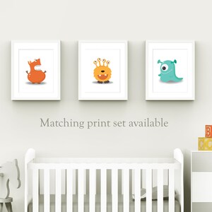 Cute Kids Monster Alphabet Print Colourful Fun ABC Poster Preschool ...