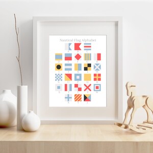 Nautical Flags Alphabet Print A to Z of Maritime Signal Flags ABC ...