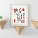 Firefighter Numbers Print Cute Fire Truck Boys Nursery Wall Art Decor ...