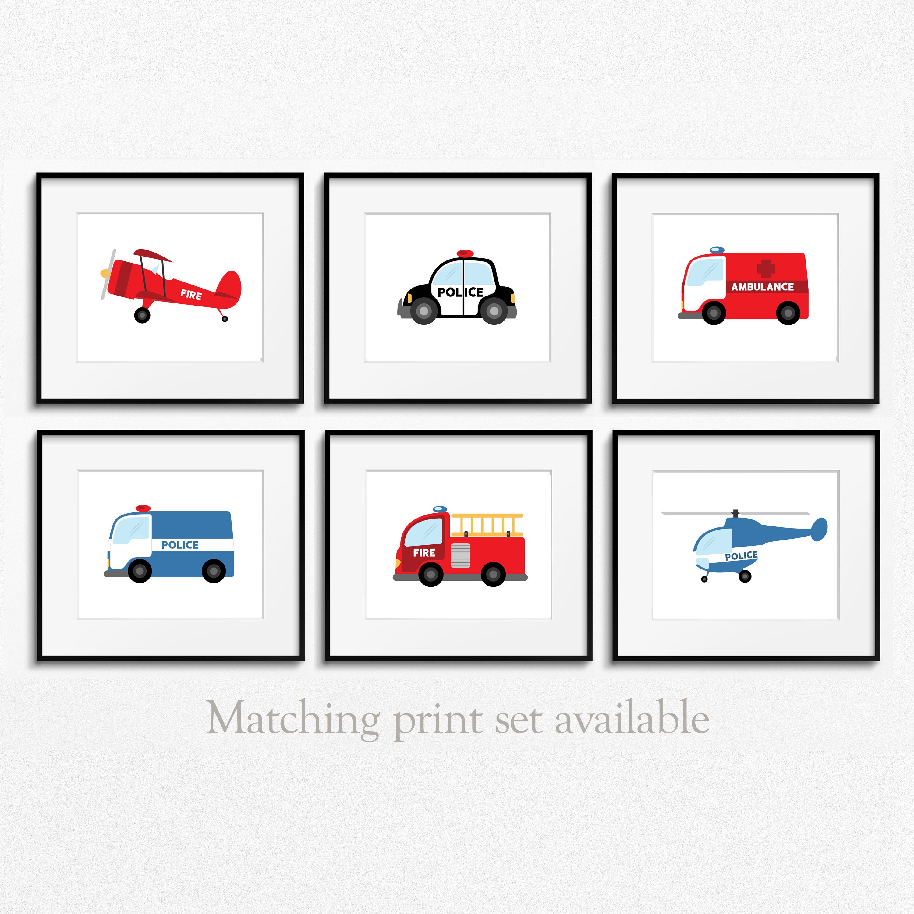 Firefighter Alphabet Print Emergency Fire Truck ABC Nursery - Etsy UK