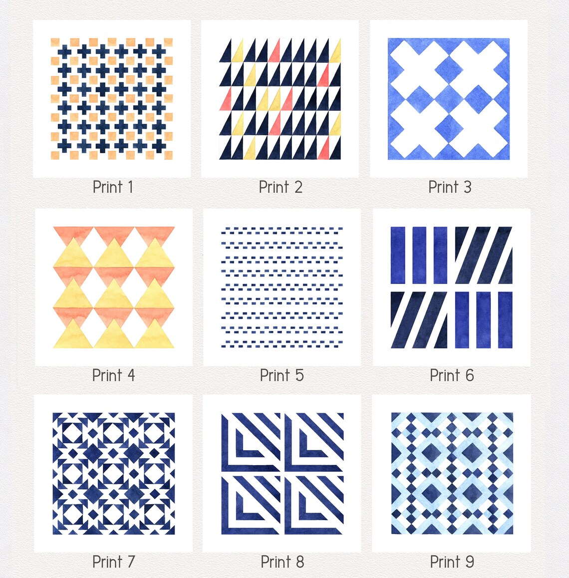 Abstract Square Geometric Prints Minimalist Minimal Simple | Etsy