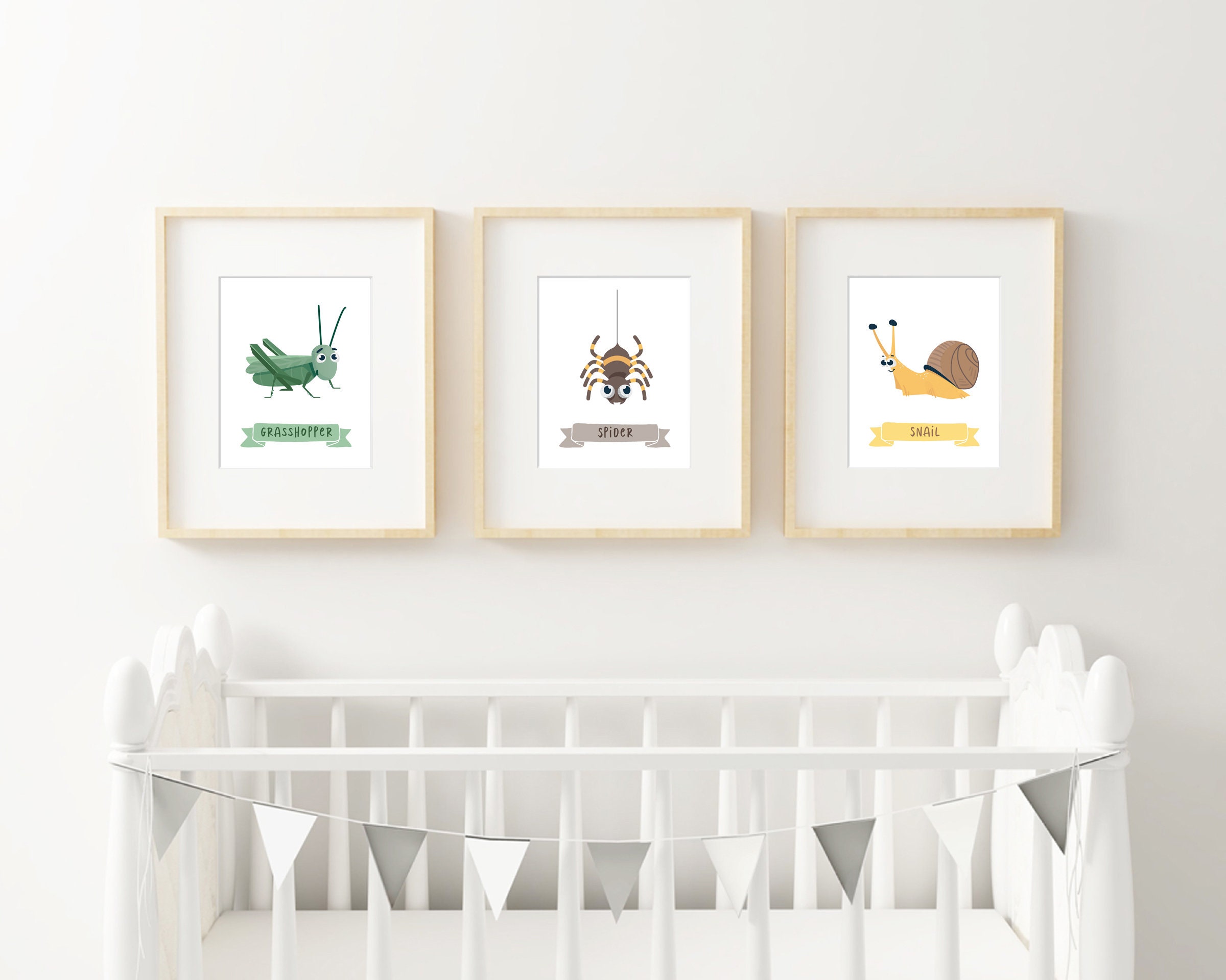 Cute Bug Print Set Sweet Kids Insect Prints Toddler Wall Art | Etsy