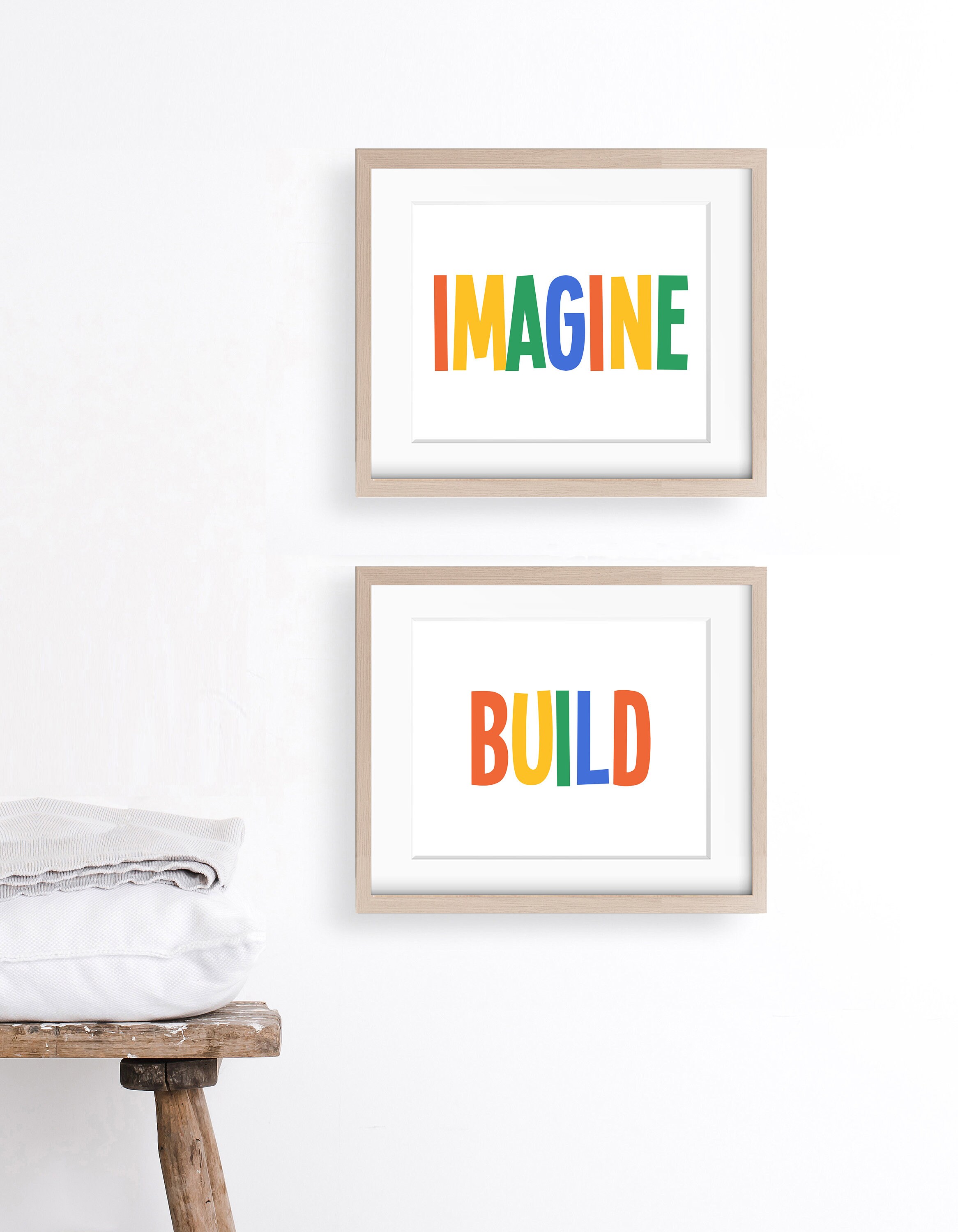 Playroom Words Art Print Set Boys Girls Kids Toddler Childrens | Etsy UK
