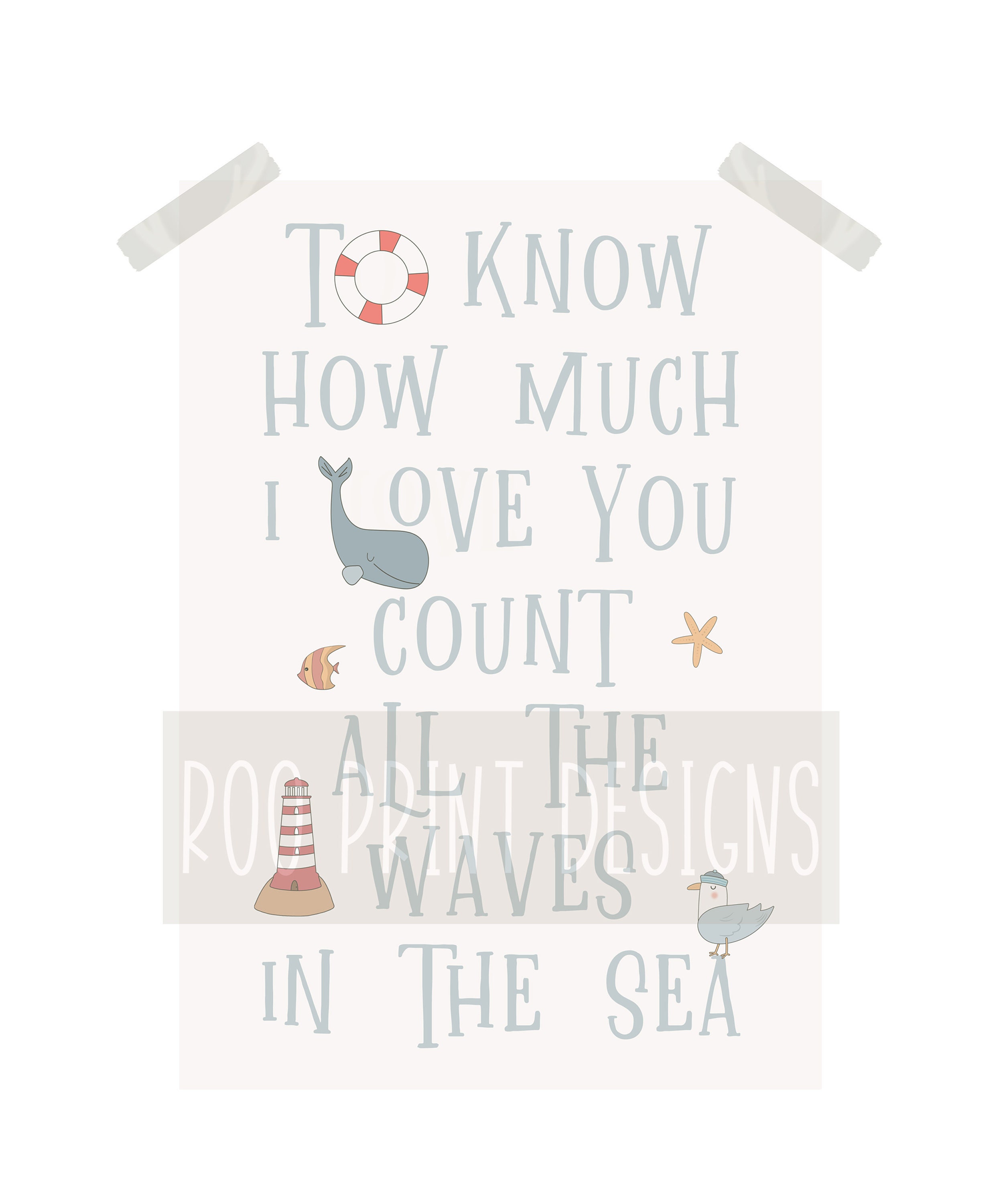 To Know How Much I Love You Count All the Waves in the Sea - Etsy UK