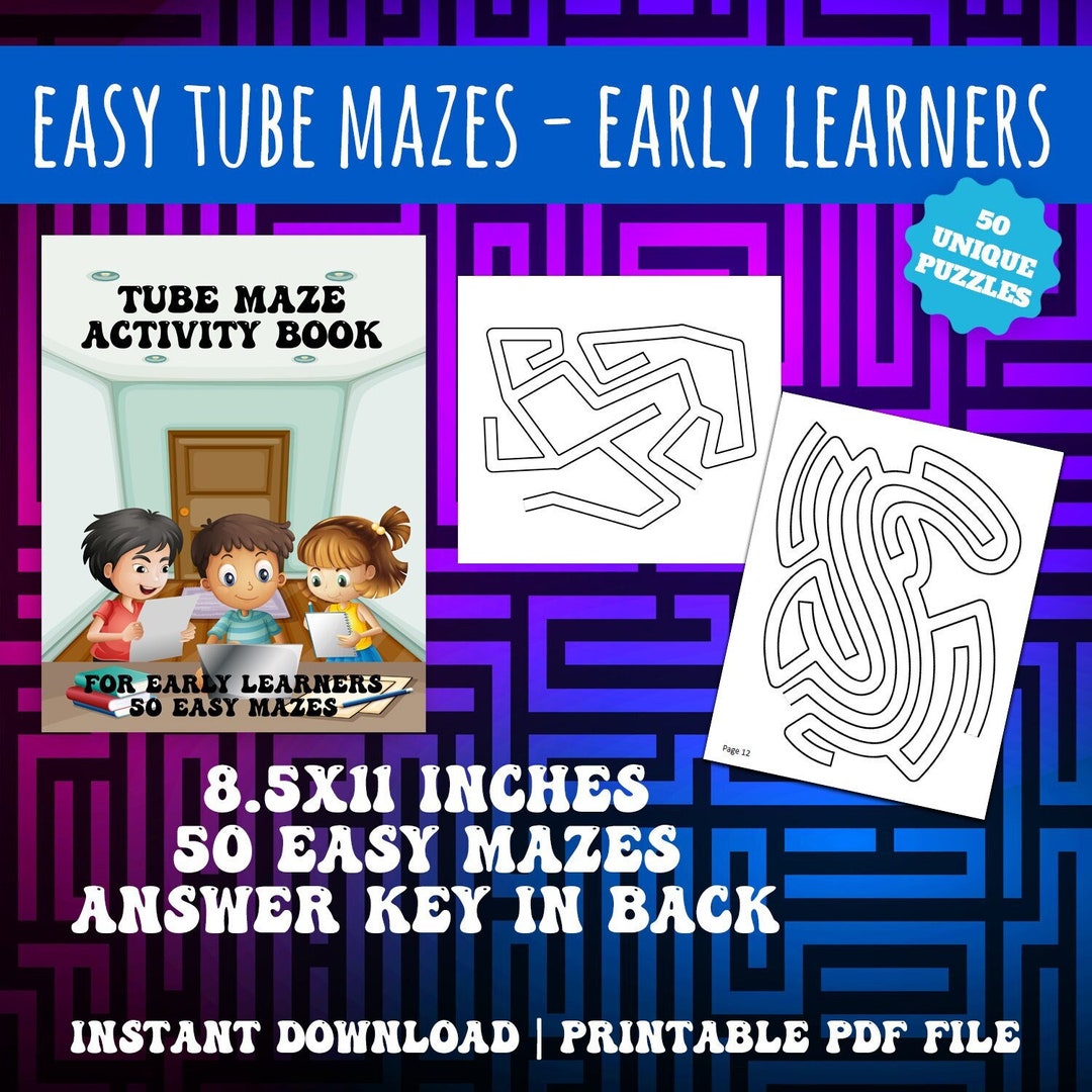 Fun and Educational Easy Maze Activity Book - Problem-solving and ...