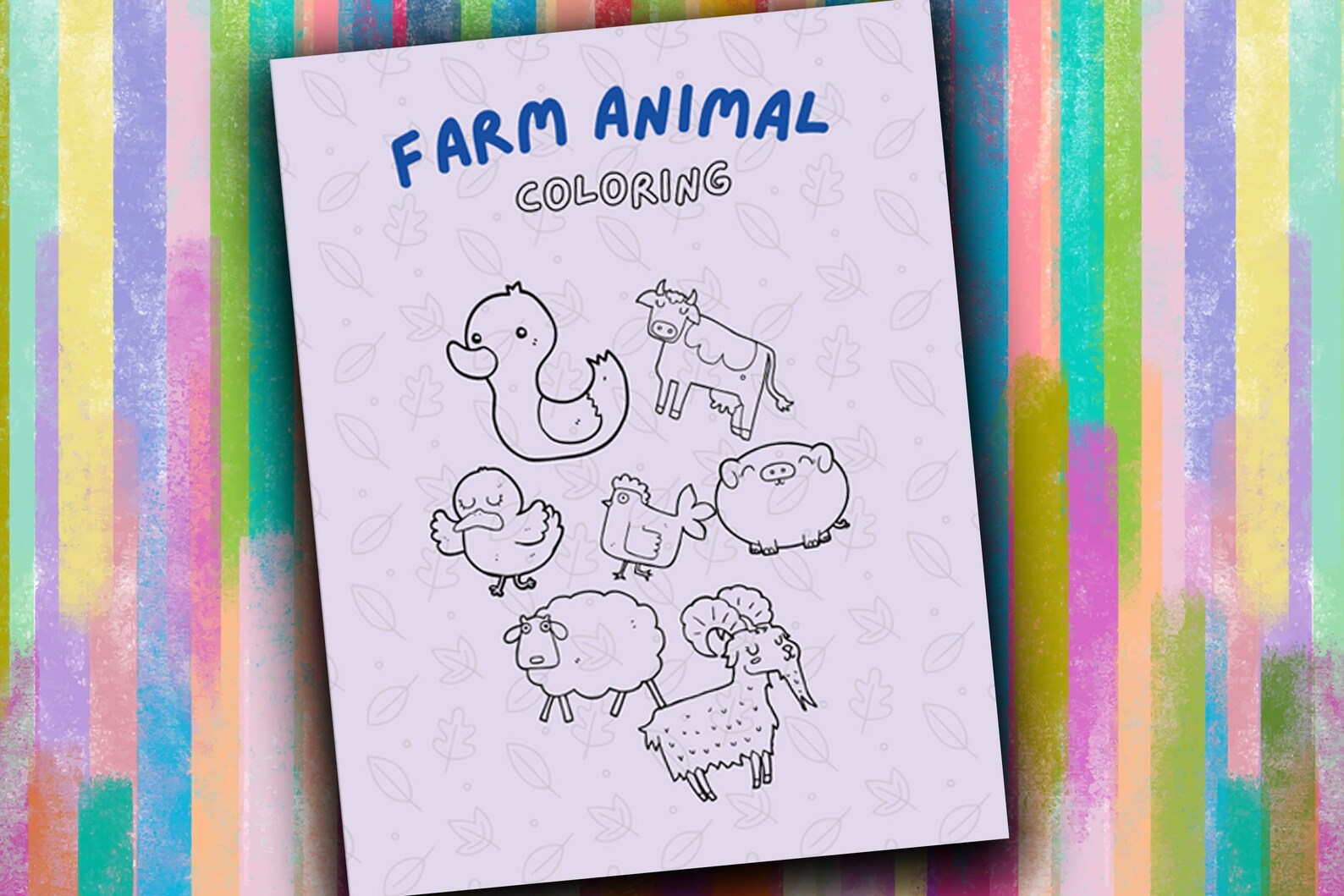 10 Printable Farm Animal Coloring Pages, Instant Download, Coloring ...