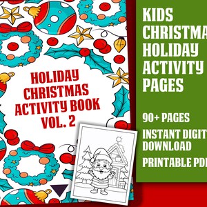 Festive Kids Christmas Activity and Coloring Book, Holiday Fun for ...