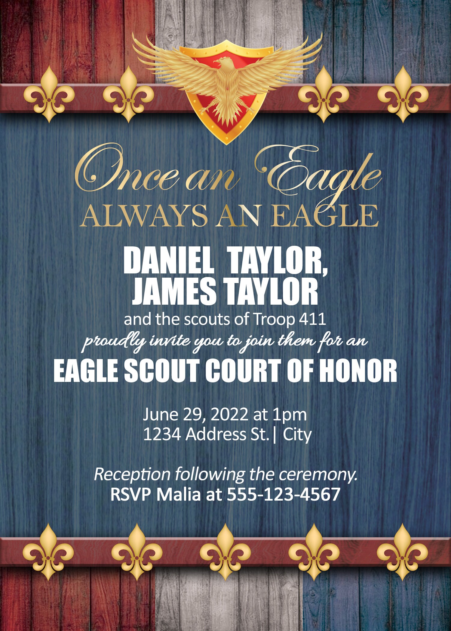 Invitación COH de Eagle Scout, invitación de la Corte de Honor de Boy ...