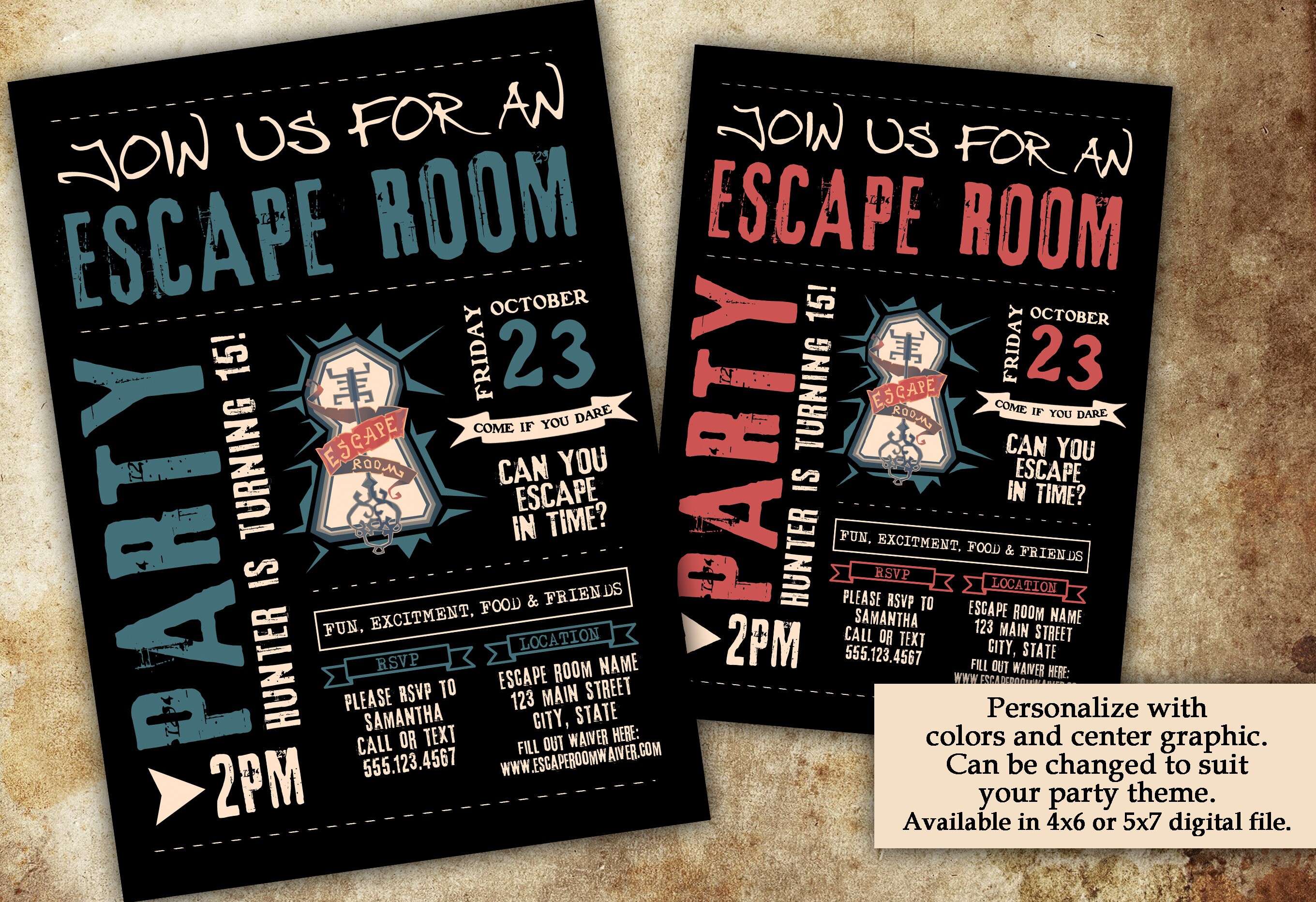 Escape Room Birthday Invitation, Escape Room, Puzzle Room Birthday ...