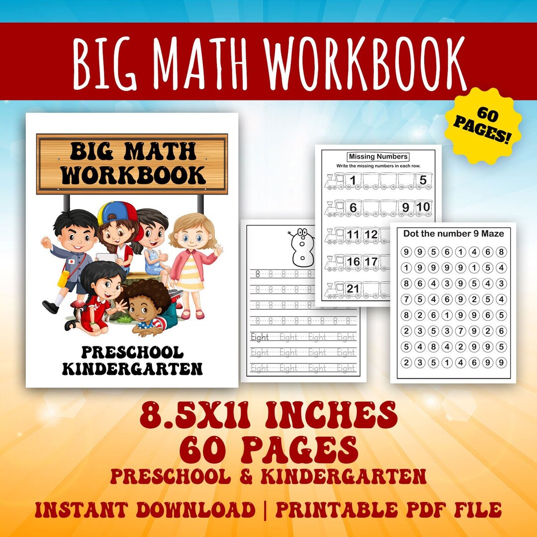 Summer Math Activity Workbook for Preschool, Pre-k and Kindergarten ...